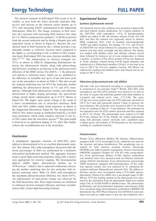 Zinc Oxide–Titania Heterojunction-based Solid Nanospheres as ...