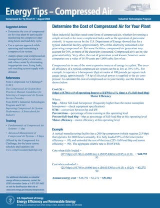 Energy tips compressed air | PDF