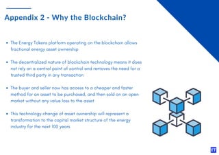 Energy Tokens Pitch Deck - Creating Energy Asset Liquidity Through ...