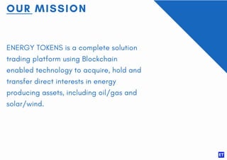 Energy Tokens Pitch Deck - Creating Energy Asset Liquidity Through ...