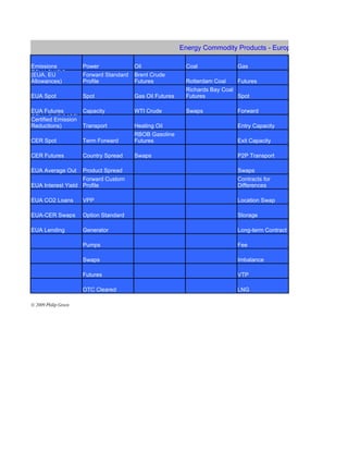 Energy Trading Risk Management Systems Matrix | XLS