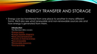 Energy transfer and storage | PPTX