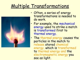 Energy transformations and conservation | PPT
