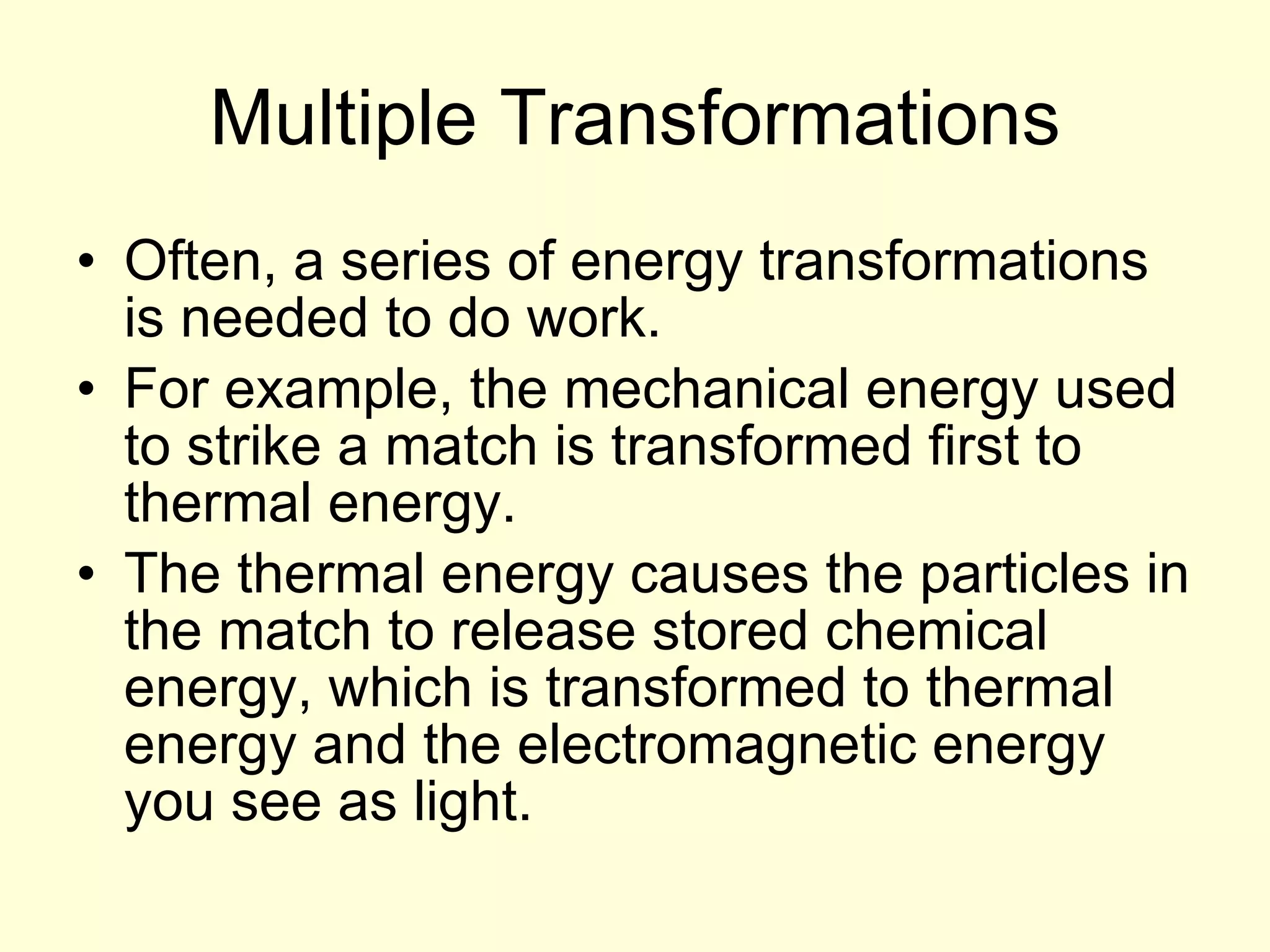Energy transformations and conservation | PPT