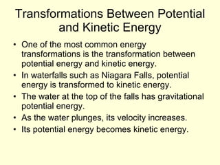 Energy transformations and conservation | PPT