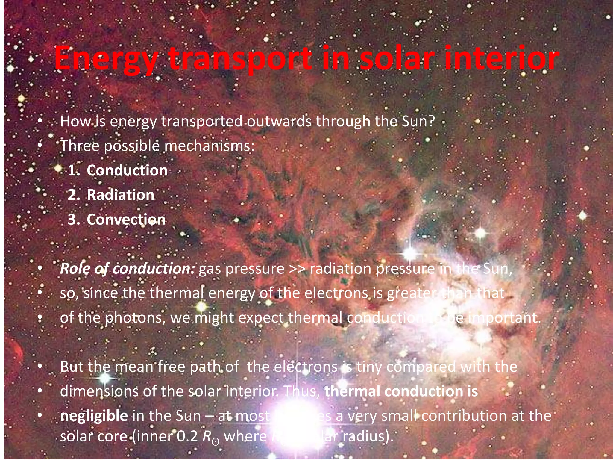 Sun's Energy transport mechanism | PPTX