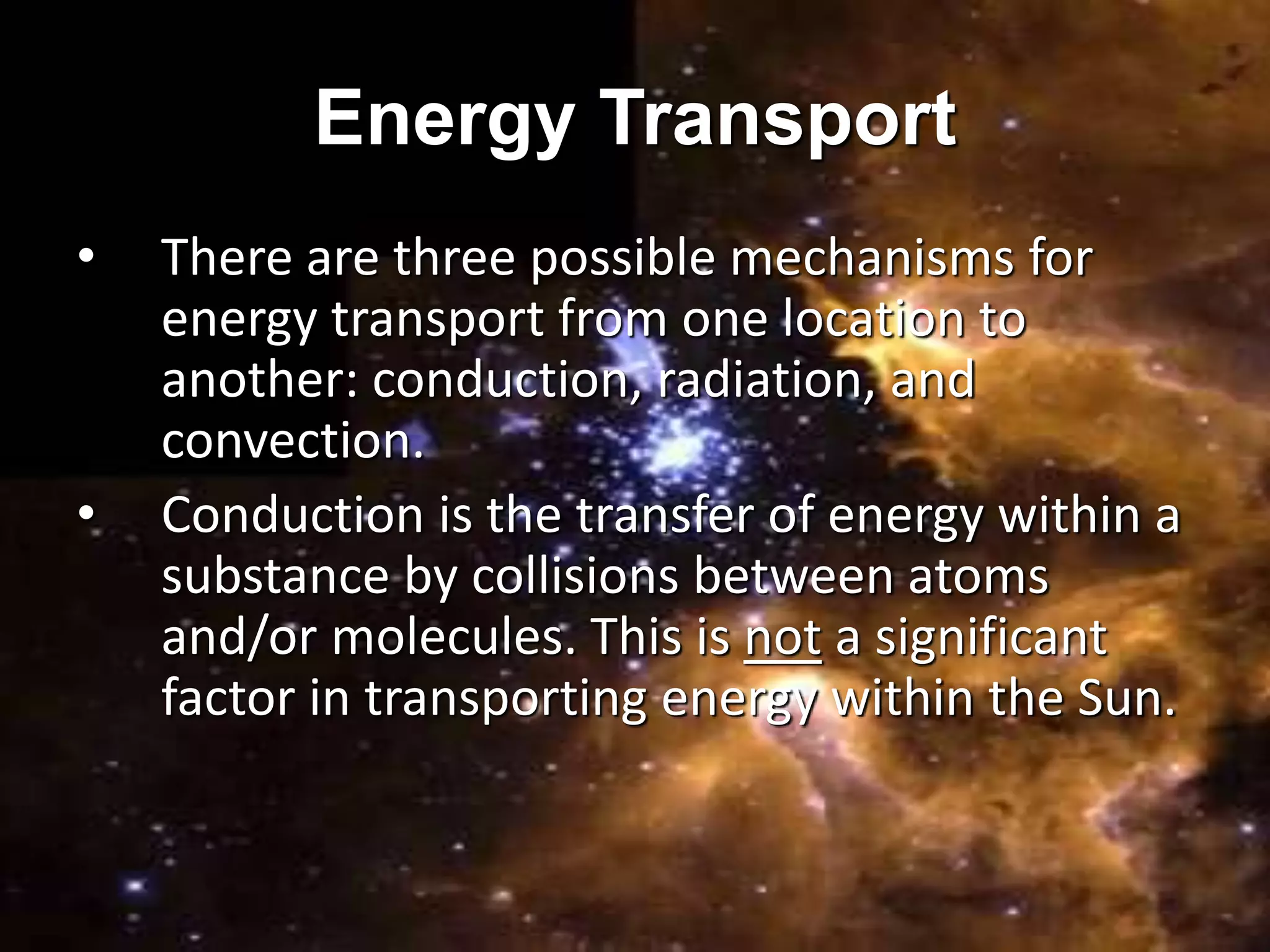 Sun's Energy transport mechanism | PPTX