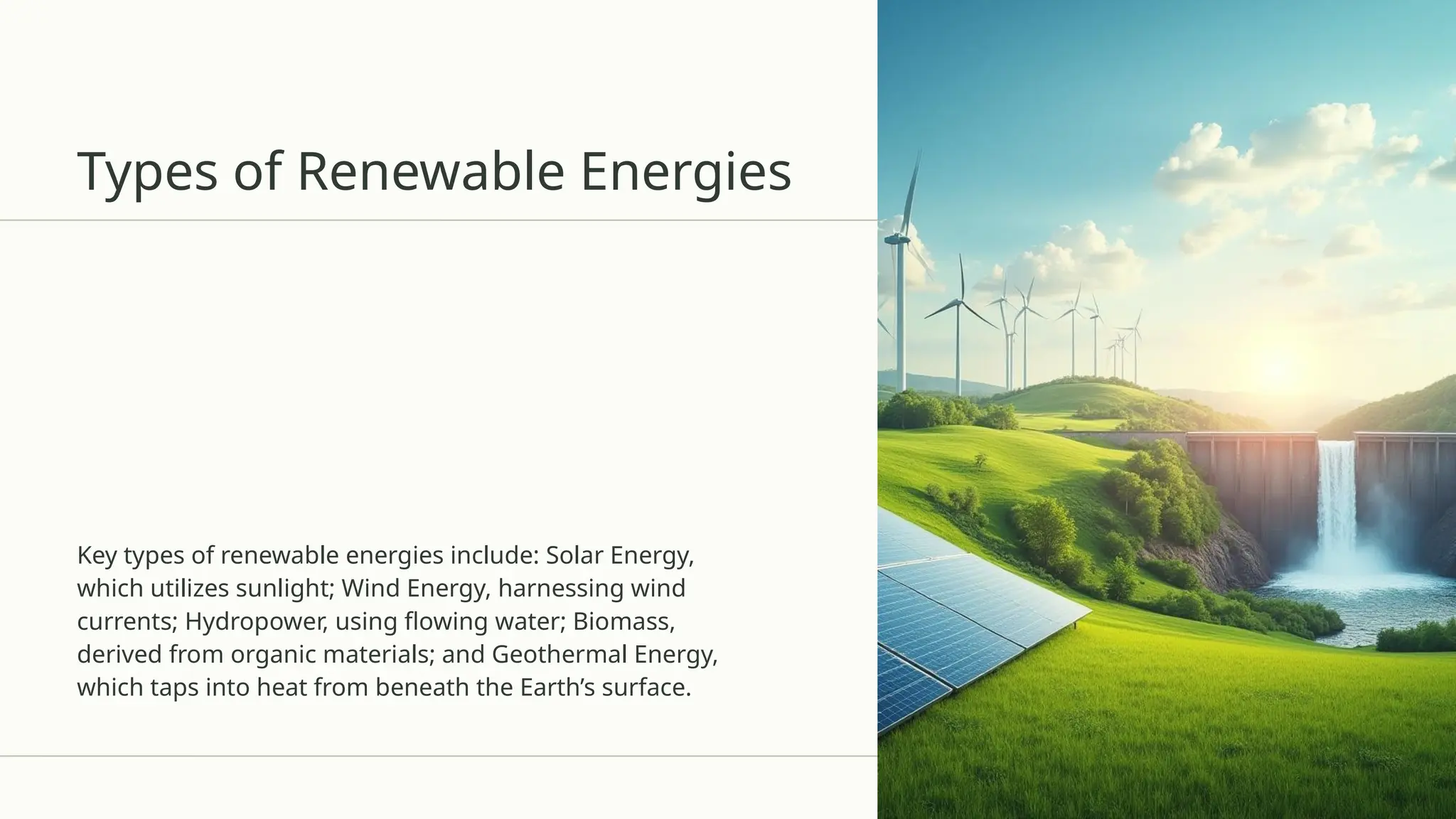 Energy Types including renewable energy's | PPTX