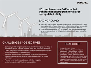 Energy & Utilities Case Study: HCLT implements a sap enabled ...