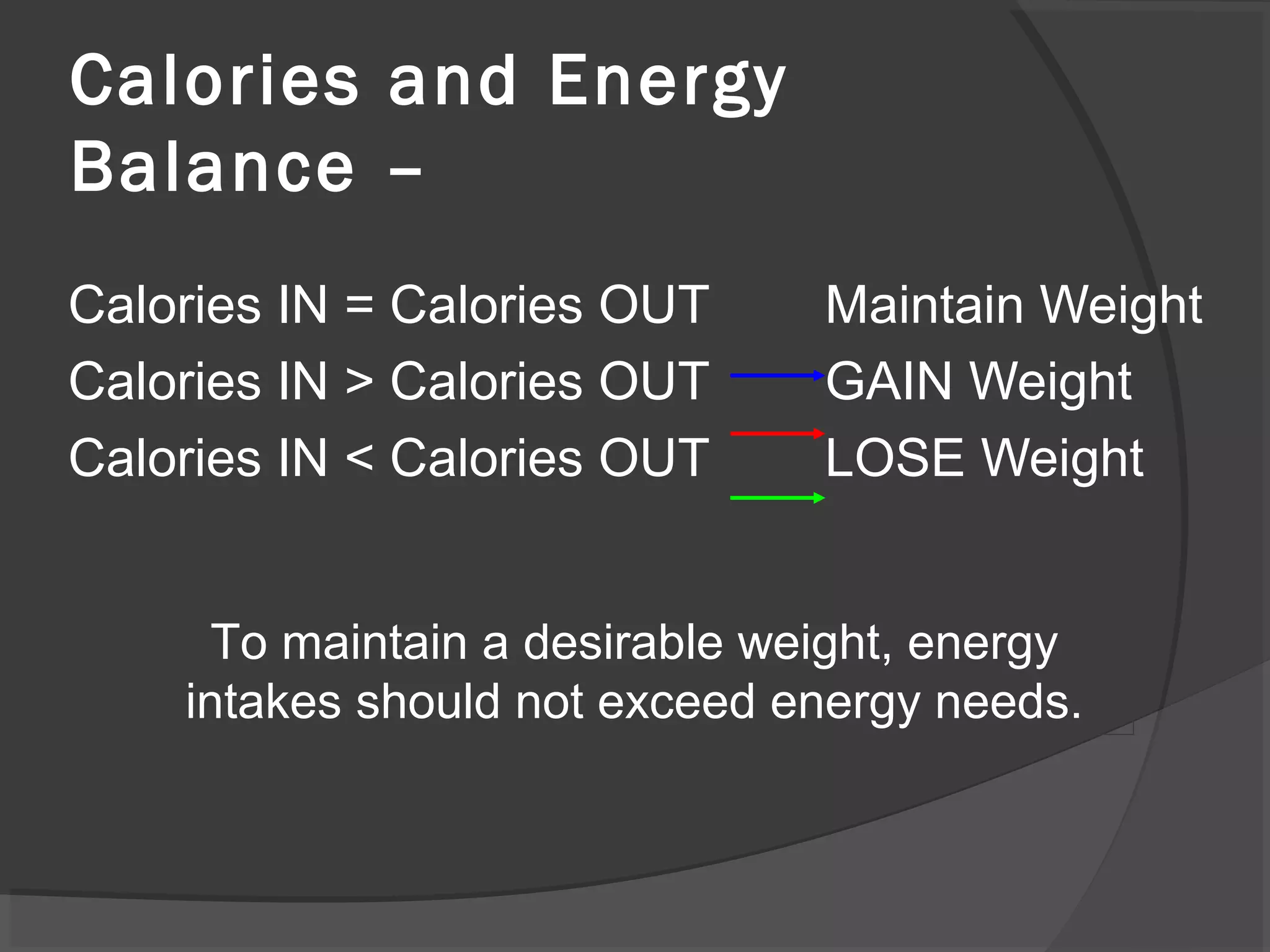 Energy values of foods | PPT