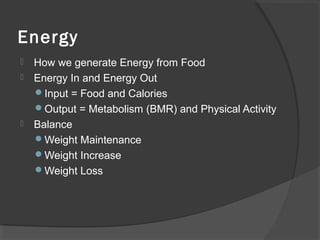 Energy values of foods | PPT