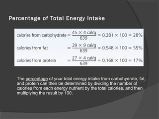 Energy values of foods | PPT