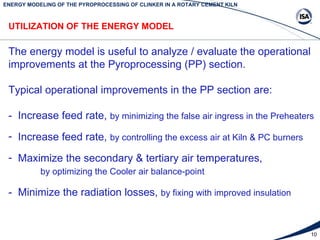 ENERGY MODELING OF THE PYROPROCESSING OF CLINKER IN A ROTARY CEMENT KILN | PPT