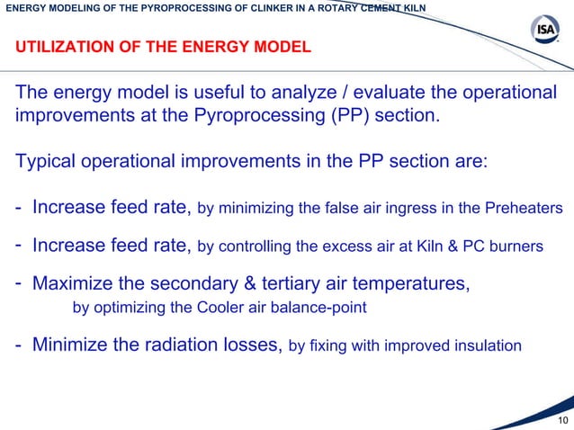 ENERGY MODELING OF THE PYROPROCESSING OF CLINKER IN A ROTARY CEMENT ...