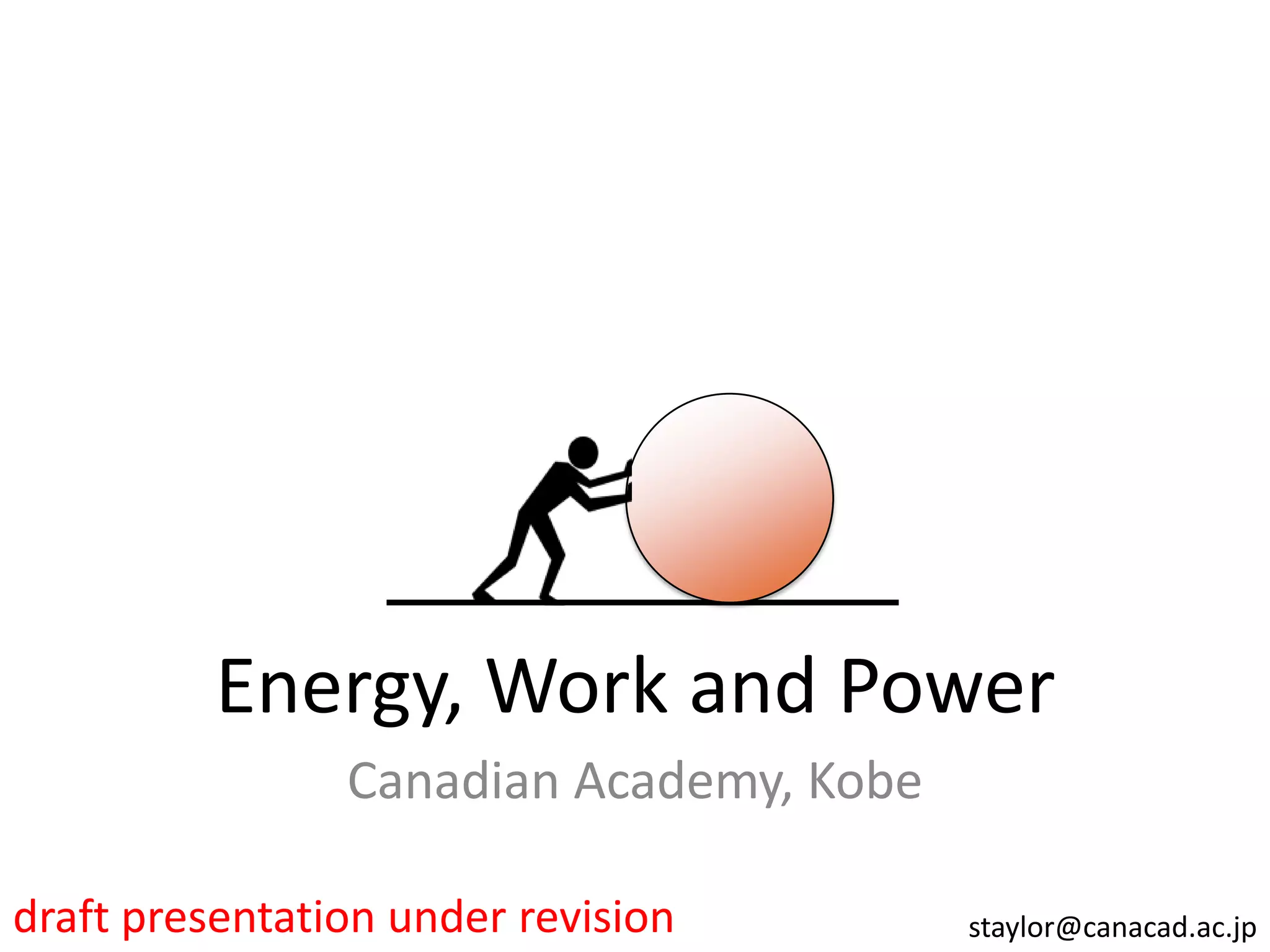 Energy, Work & Power | PPTX