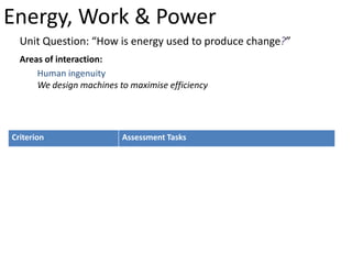 Energy, Work & Power | PPTX