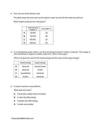 Energy, Work & Power (Multiple Choice) QP.pdf