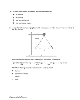 Energy, Work & Power (Multiple Choice) QP.pdf