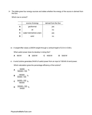 Energy, Work & Power (Multiple Choice) QP.pdf