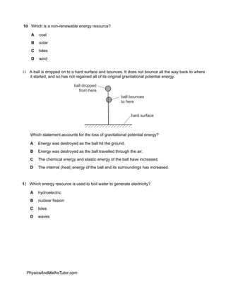 Energy, Work & Power (Multiple Choice) QP.pdf