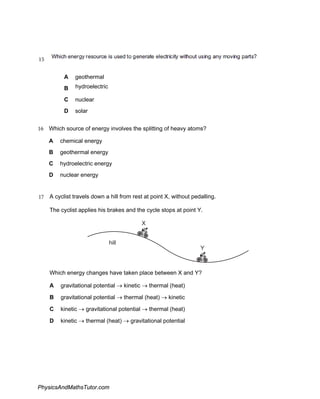 Energy, Work & Power (Multiple Choice) QP.pdf
