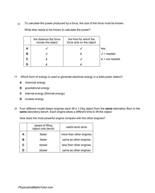 Energy, Work & Power (Multiple Choice) QP.pdf