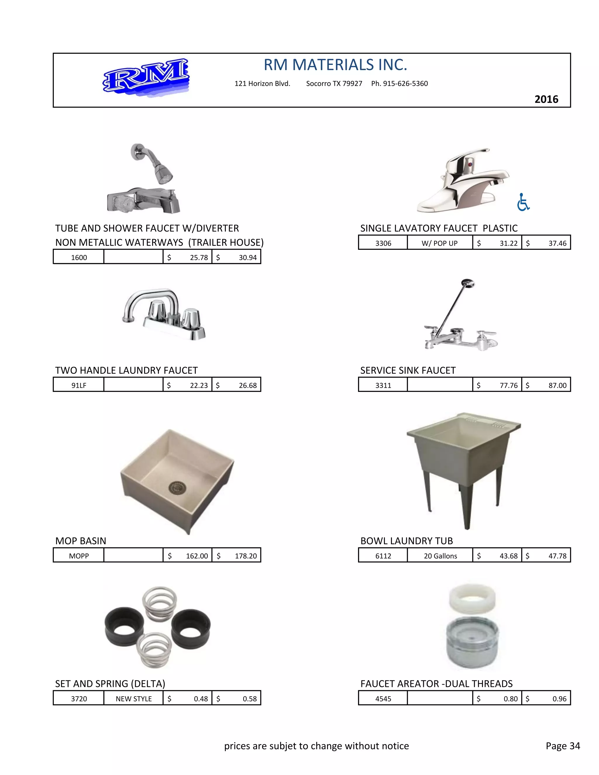 CATALOGO 2016 RM MATERIALS | PDF