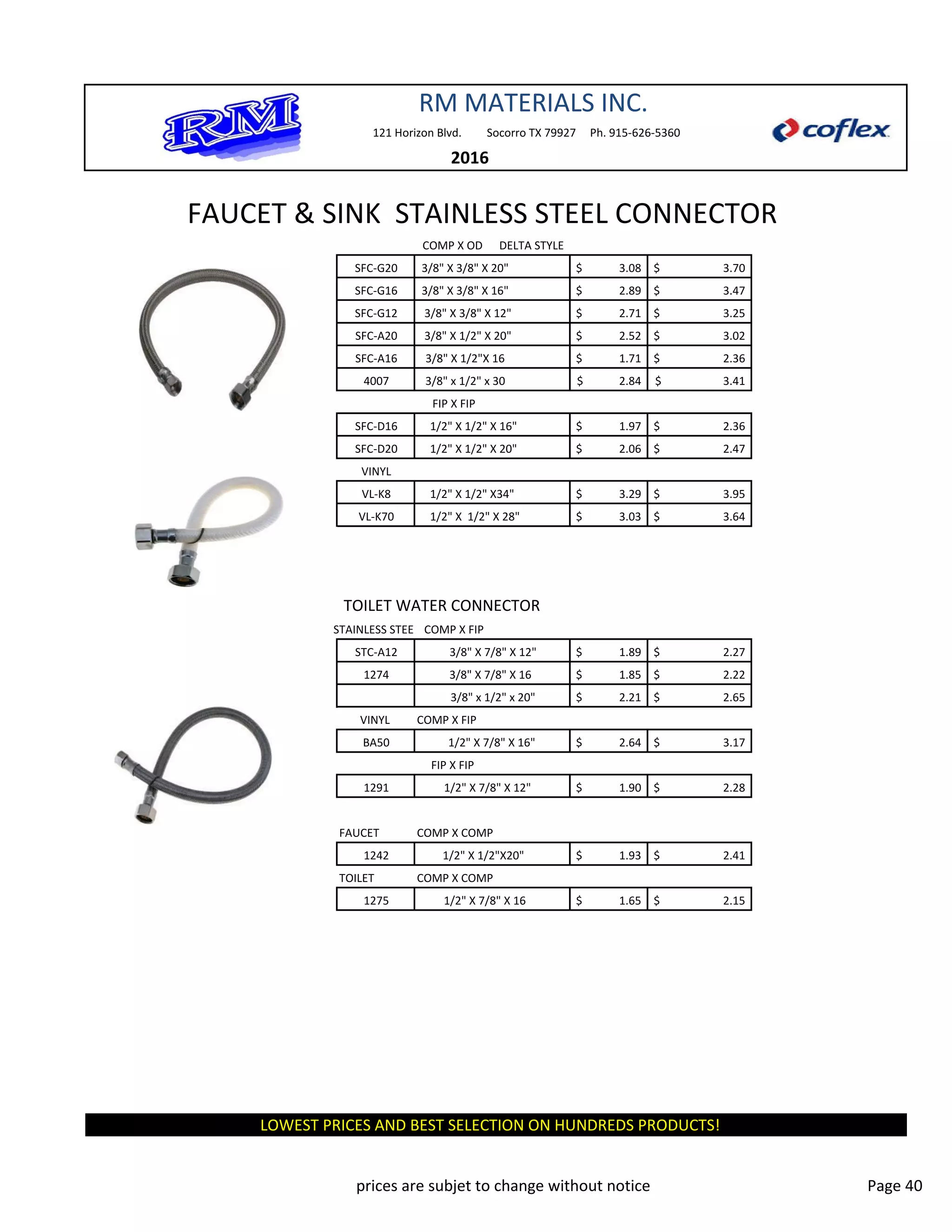 CATALOGO 2016 RM MATERIALS | PDF