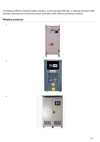 Silicon Controlled Rectifier (SCR) Battery Charger - Enertech UPS | PDF