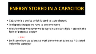 Eneryg store in a capacitor | PDF
