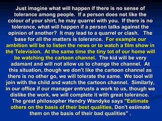 Tolerance In English | PPT