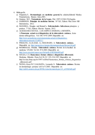 Enfermedad de Hansen y Tuberculosis Cutánea | DOCX