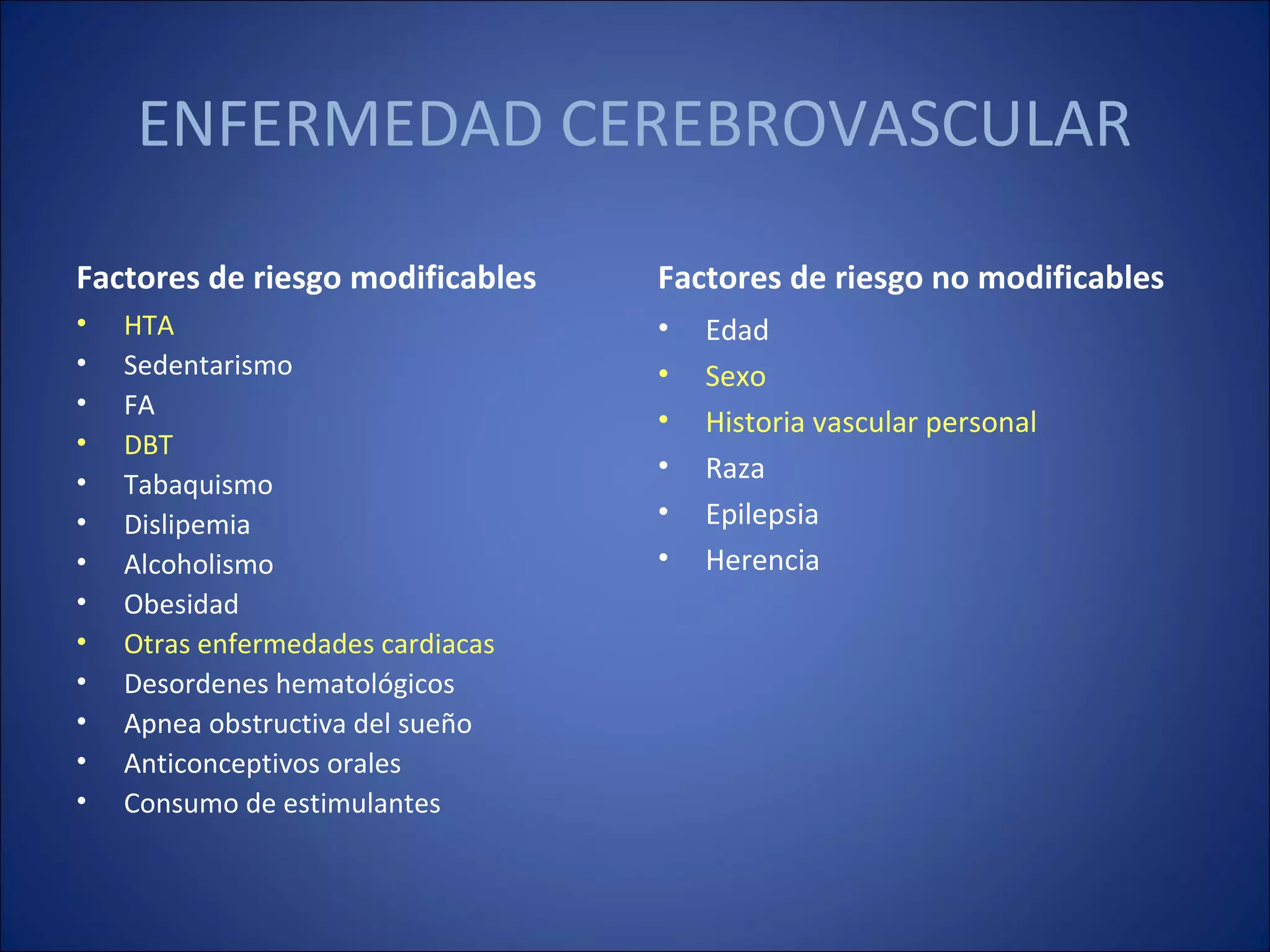 Enfermedad Cerebrovascular Ppt