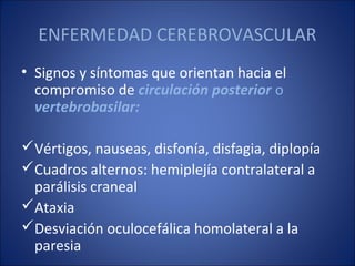 Enfermedad cerebrovascular | PPT