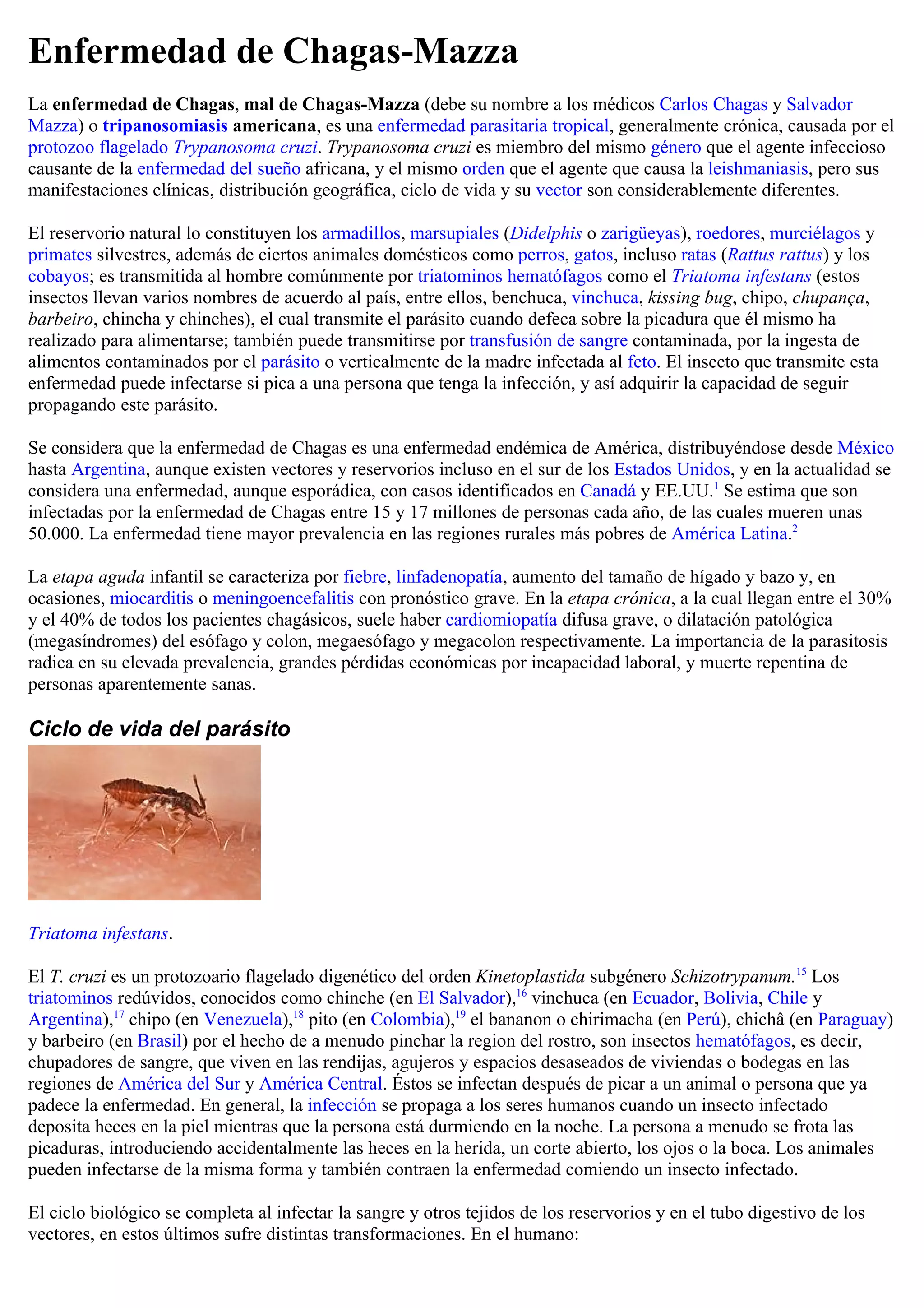 Enfermedad de chagas | DOC