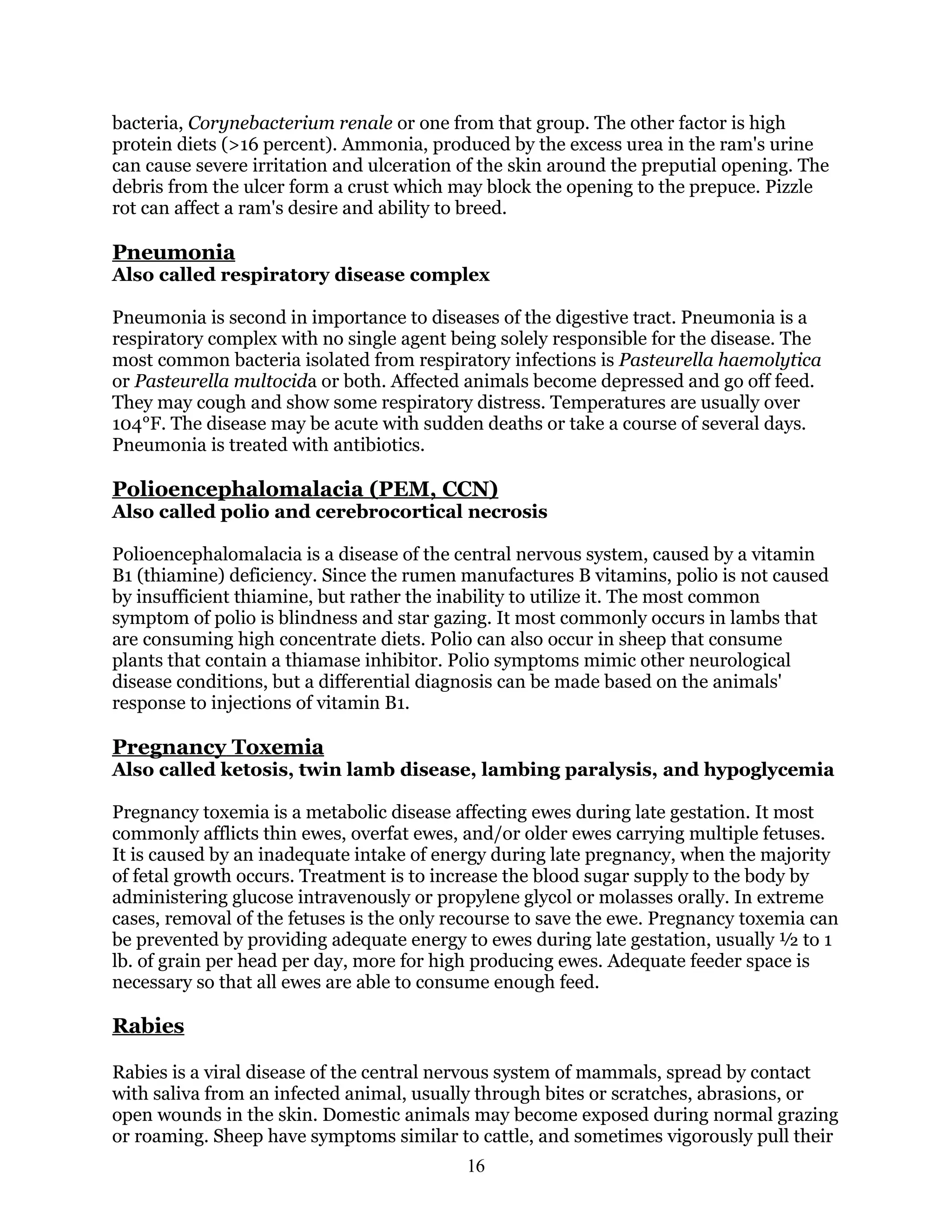 ENFERMEDAD DE LA OVEJA , principales enfermedades. | DOCX