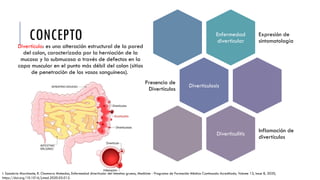 ENFERMEDAD DIVERTICULAR DE COLON y PAF25 | PPTX