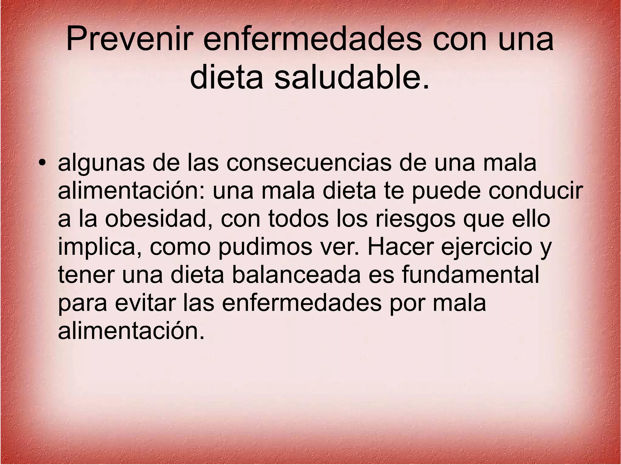Enfermedades que produce la mala alimentacion | ODP