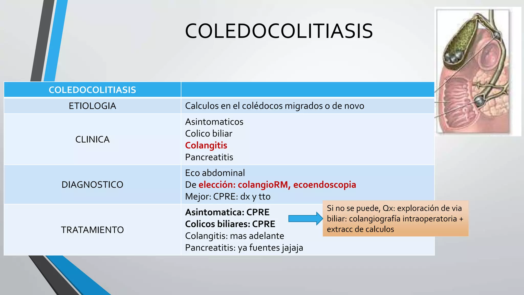 Enfermedades de la vesicula biliar y conductos biliares cto digestivo | PPT