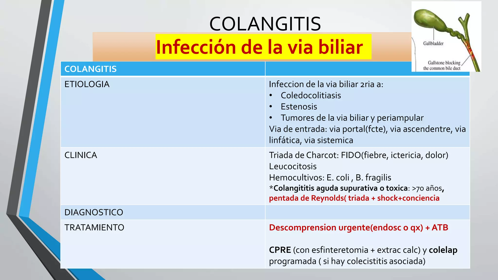 Enfermedades de la vesicula biliar y conductos biliares cto digestivo | PPT