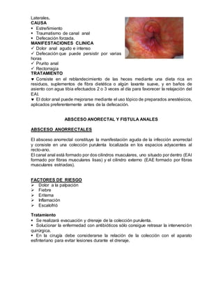 Enfermedades del recto y ano | DOCX