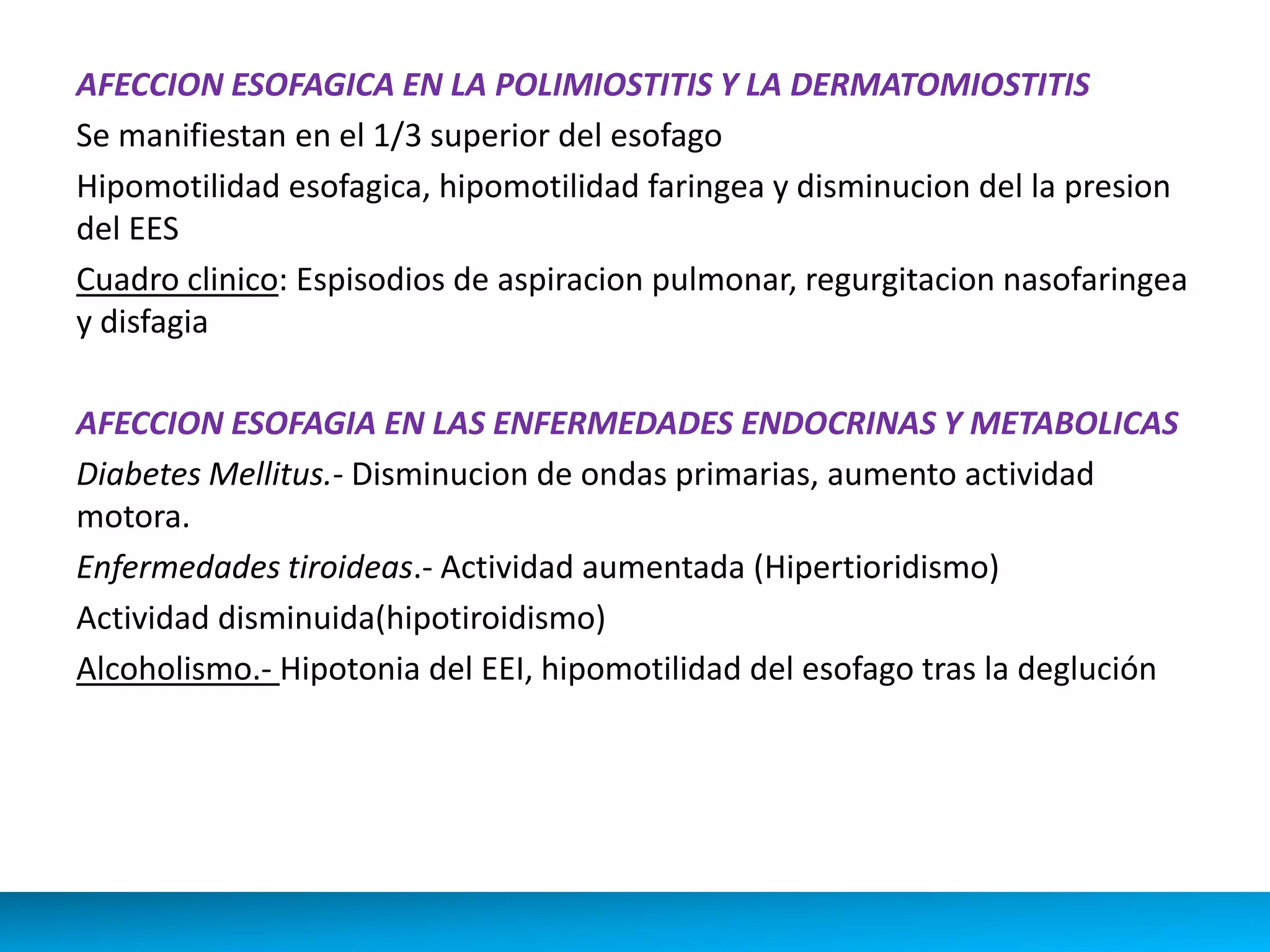 Enfermedades esofagicas | PPTX