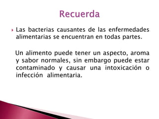 Enfermedades transmitidas por alimentos (ETA) | PPTX