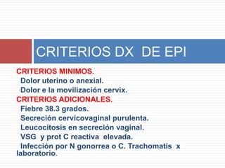 Enfermedad pelvica inflamatoria | PPTX