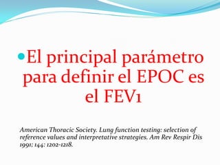 Enfermedad pulmonar obstructiva crónica (epoc) | PDF