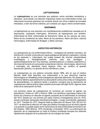 Leptospirosis | PDF