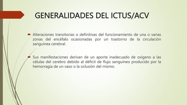 ENFERMERIA PACIENTE CON ACV | PPTX