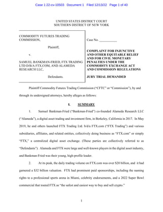 enfftxtradingcomplaint121322.pdf | Financial Industry | Industries