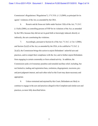 Enffxpcomplaint071310 | PDF | Business Banking & Finance | Business