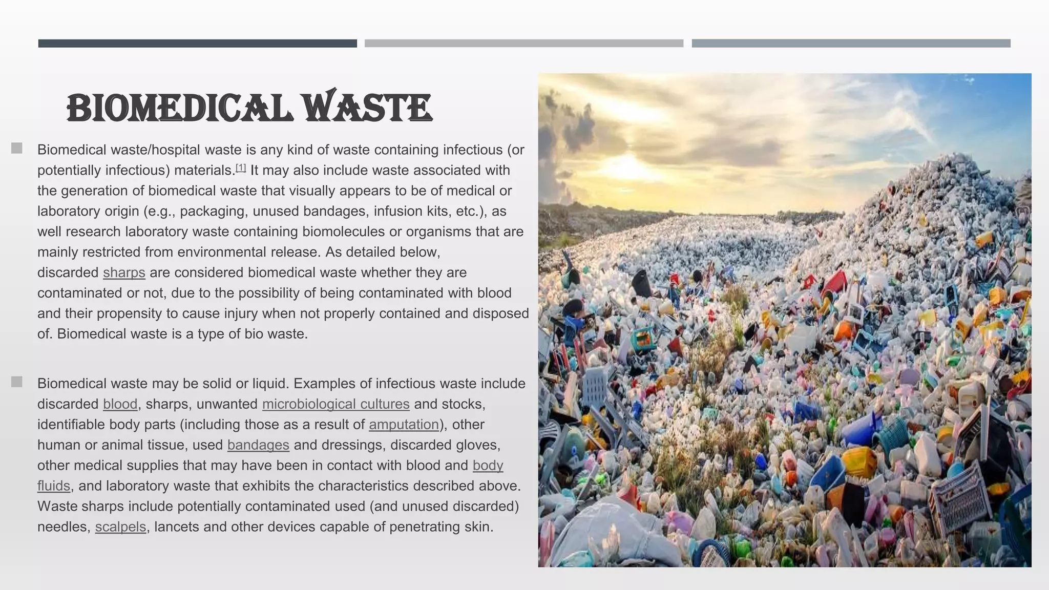 BIOMEDICAL WASTE MANAGEMENT AND HANDLING RULES | PPTX